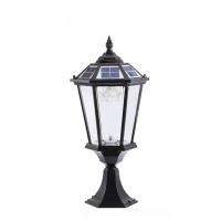 China Premium LED Pillar Solar Lamp With Auto Control For Outdoor Illumination for sale