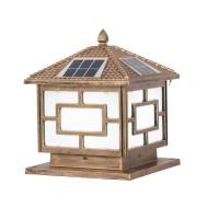 China Classical Outdoor Solar Pillar Light Waterproof IP65 LED Garden Illumination for sale