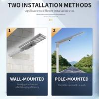 China Motion Sensor Solar Powered Street Lamp IP65 Waterproof Energy Saving for Garden Parking Lot for sale