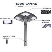 China High Brightness 2000LM Solar Garden Lights IP67 Waterproof Outdoor Pathway Lighting for Yard Patio for sale