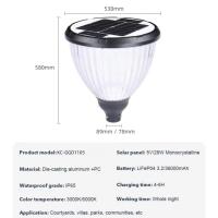 China Adjustable Solar Garden Lights 3 Modes Solar Landscape Lights with 360° Rotatable Head for Pathway for sale