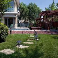 China Bright Solar Spot Lights Outdoor IP65 Waterproof 8 Pack Adjustable Landscape Spotlights for sale