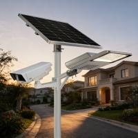 China High Bright Solar Street Light, LED Outdoor Lighting with 3000K-6500K Dimmable & Solar Panel Charging for sale