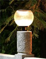 China Intelligent Light Control + Remote Control Solar LED Post Light Three Color Modes Waterproof & Rustproof for sale