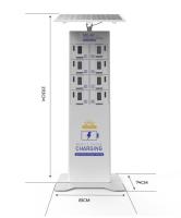 China Solar Powered Mobile Charging Locker Off-grid phone charging kiosk  station outdoor for sale