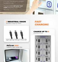 China Solar Powered Mobile Charging Locker Off-grid phone charging kiosk  station outdoor for sale