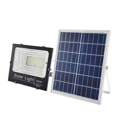 China Solar LED Flood Light with IP65 Waterproof Remote Control and Die-Cast Aluminum Housing for Outdoor Security Lighting for sale