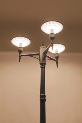 China Solar Light with 3 Adjustable Heads 13.5W Mono Panel, >12H Runtime, No Wiring, 2.5M Pole Included for Garden & Patio for sale