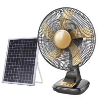 China Best selling 16-Inch Solar Power Fan Set Rechargeable Fan with Light and Long Endurance with Panel for sale