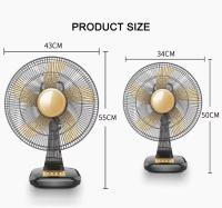 China Best selling 16-Inch Solar Power Fan Set Rechargeable Fan with Light and Long Endurance with Panel for sale