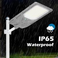 China IP65 Radar Induction ABS Housing Rechargeable LED Integrated Solar Street Lighting  All in One Solar Road Lamp for sale