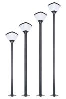 China Smart Solar Garden Light with Dual Color Temps – No Wiring, 20Ah Battery, Φ76mm Pole Mount for sale