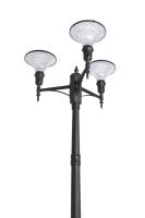China Smart Solar Garden Light with 3 Adjustable Heads – No Wiring, 24Ah Battery, Timer & Light Control for sale