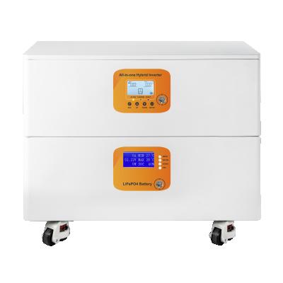 China 10KW Hybrid Inverter | 15–60KWH LiFePO4 | Dual MPPT | 6000 Cycles | Mobile Roller – One Series, Unlimited Backup. for sale