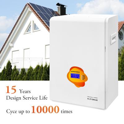 China Household Wall Mount Lithium Iron Phosphate Storage Battery Multi Communication Ports Fit Most Hybrid Solar Inverters for sale