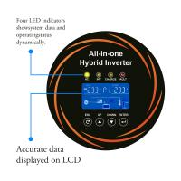 China 6KW All In One Hybrid Solar Inverter Pure Sine Wave MPPT Controller Support Battery-Free Operation for sale