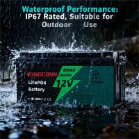 China 12.8V 200Ah LiFePO4 Grade Battery Built-in Smart BMS CAN Communication 2560Wh Portable for Solar Energy Storage Marine for sale