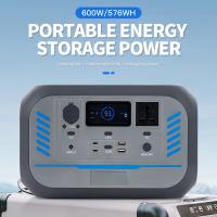 China Portable 800W Pure Sine Wave Solar Station 576Wh LiFePO4 Battery Car Solar Panel Compatible Mobile Charging Jump Starter for sale