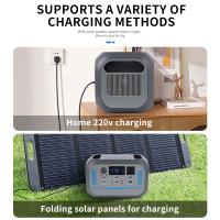 China Portable 800W Pure Sine Wave Solar Station 576Wh LiFePO4 Battery Car Solar Panel Compatible Mobile Charging Jump Starter for sale