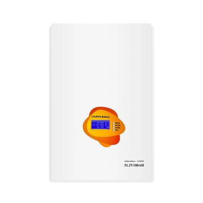 China 51.2V Wall‑Mounted LiFePO4 Battery 5‑10kWh Home Solar Off‑Grid Backup Power Storage for sale