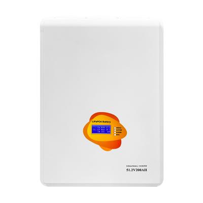 China 51.2V 200Ah 10.24kWh Wall‑Mounted LiFePO4 Battery for Home Solar Energy Storage for sale