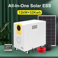 China 12KW All‑in‑One Hybrid Solar Energy Storage System 32KWh LiFePO4 Battery 15kW Dual‑Circuit PV MPPT 120‑450VDC 220/240VAC With Mobile Roller for sale
