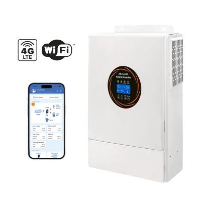 China 6KW All‑in‑One Hybrid Solar Inverter 48V Support Parallel Pure Sine Wave MPPT 120A PV for sale