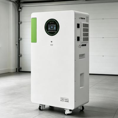 China 7.2KVA/7.2KW US Split‑Phase All‑in‑One Hybrid Solar Energy Storage System 16KWh Lithium‑ion Battery Dual MPPT 90‑450VDC 120/240VAC 60Hz With Mobile Roller for sale