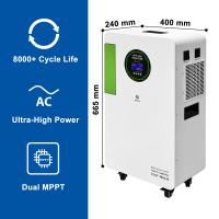 China 3.6kW Hybrid Inverter with 7.68kWh Battery Pack and Mobile Rollers for Home Energy Storage System for sale
