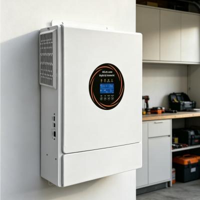 China 6KVA 6KW Pro Hybrid Solar Inverter 220/230/240VAC 48VDC Offgrid PV Inverter Max PV 9000W MPPT 80-500VDC Support 6 Units Parallel BMS RS485 CAN for sale