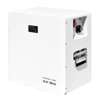 China 25.6V Wall‑Mounted LiFePO4 Battery 100Ah/200Ah, Solar Home Energy Storage with Built‑in Smart BMS for sale