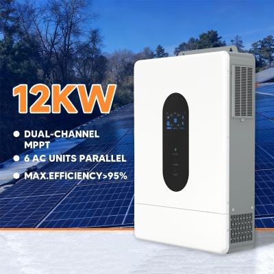 China 48V 12KW Split‑Phase Hybrid Solar Inverter 120/240V Dual MPPT UL1741 for US Home Energy Storage for sale