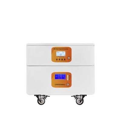 China Horizontal Stackable 3.6kW Off‑Grid Solar Storage System LiFePO4 All‑in‑One Home Energy Backup Power Supply for sale