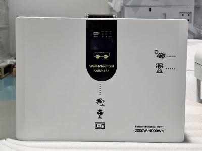 China Wall‑Mounted Solar ESS 2000W 4000Wh LiFePO4 All‑in‑One Home Energy Storage Backup Power Station for sale