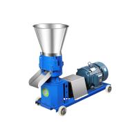 China Flat Die Poultry Feed Pellet Machine 220V Electricity Motor 100-300 Kgs/H for sale