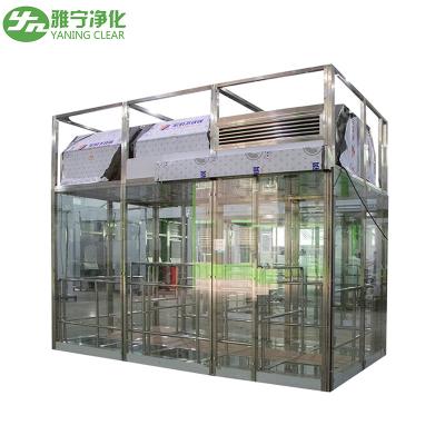 China Customized G4 Cleanroom Air Shower Full Toughened Glass Wall Z Type 380V 50Hz for sale