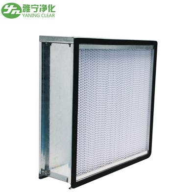 China YANING H14 HEPA Air Filter EN 1822 ISO 29463 Deep Pleat 0.3 Micron for sale