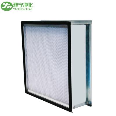 China Gel Seal HEPA Filter H13 H14 Fiberglass Media with Aluminum Frame Paper Separator for sale