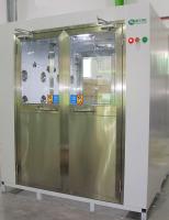 China YANING Powder Coated Steel Air Shower Room 1500W HEPA Filter Interlock Airtight Double Door for sale