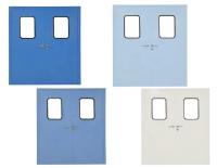 China Customized 40mm Double Leaf Swing Door for Clean Rooms with 10-12mm Safety Glass and Airtight Sealing for sale