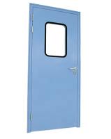 China Customized 40mm Double Leaf Swing Door for Clean Rooms with 10-12mm Safety Glass and Airtight Sealing for sale