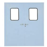 China Customized 40mm Double Leaf Swing Door for Clean Rooms with 10-12mm Safety Glass and Airtight Sealing for sale