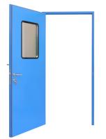 China Customized 40mm Double Leaf Swing Door for Clean Rooms with 10-12mm Safety Glass and Airtight Sealing for sale