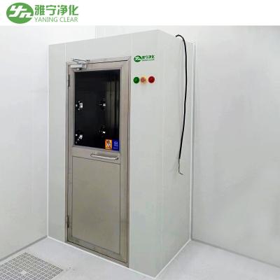 China YANING Stainless Steel Air Shower Room with H13 HEPA Filter 22-27m/s Air Velocity for Clean Room for sale