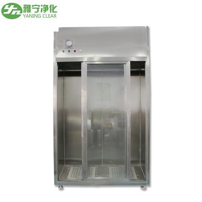 China Class 100 Laminar Flow Clean Wardrobe 304 SS 0.45m/s Air Velocity for Clean Room Suit Storage for sale