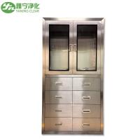 China CE ISO 304 Stainless Steel Medical Cabinet 2 Drawers Custom Size Hospital Lab Equipment for sale