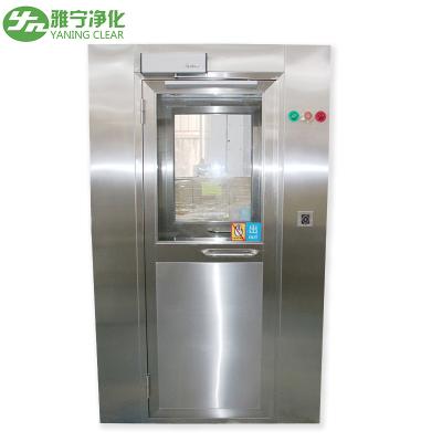 China YANING Stainless Steel Cleanroom Air Shower 1290x1000x2130mm with Single Swing Door for sale