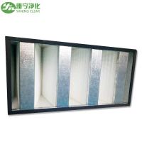 China Box Type V Bank HEPA Air Filter 295×595×295 mm with 1300 m³/h Air Flow and ≥99.99% Efficiency for sale