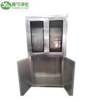 China 304 Stainless Steel Medical Storage Cabinet for Operating Rooms - 1697mm Height, 415mm Depth with Tempered Glass Doors for sale