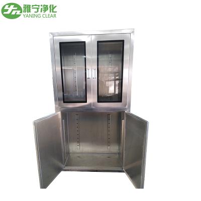 China 304 Stainless Steel Medical Storage Cabinet for Operating Rooms - 1697mm Height, 415mm Depth with Tempered Glass Doors for sale